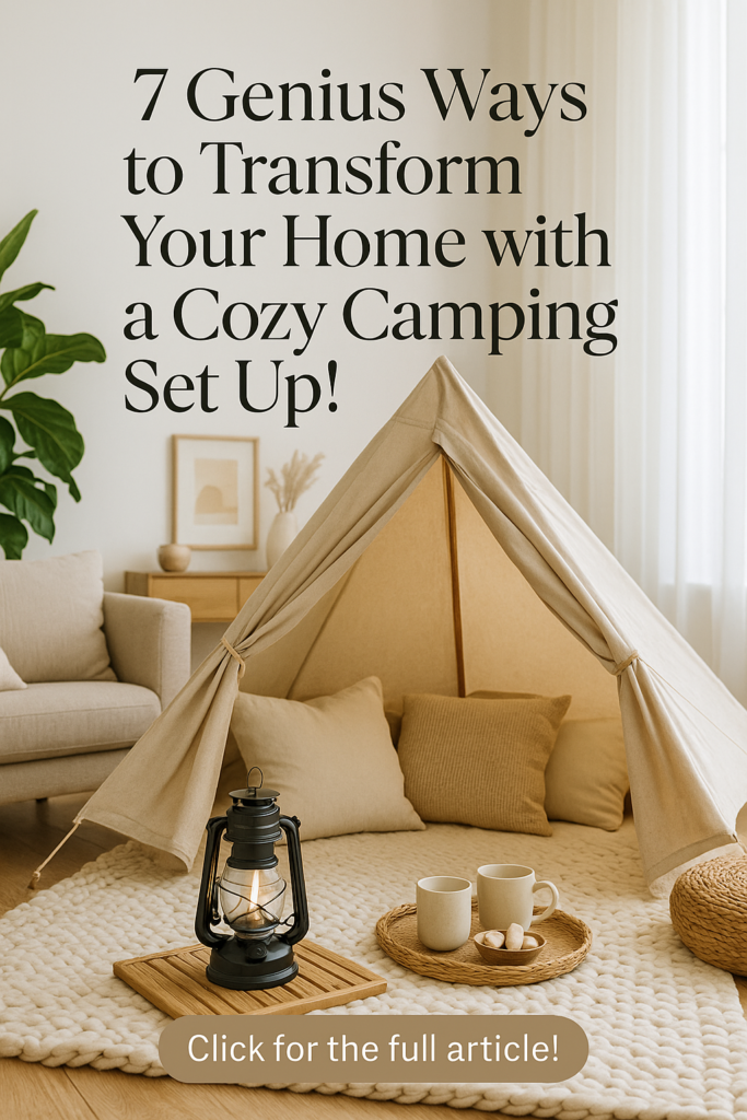 7 Genius Ways to Transform Your Home with a Cozy Camping Set Up ...