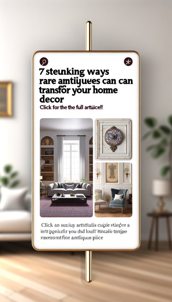 7 Stunning Ways Rare Antiques Can Transform Your Home Decor ...