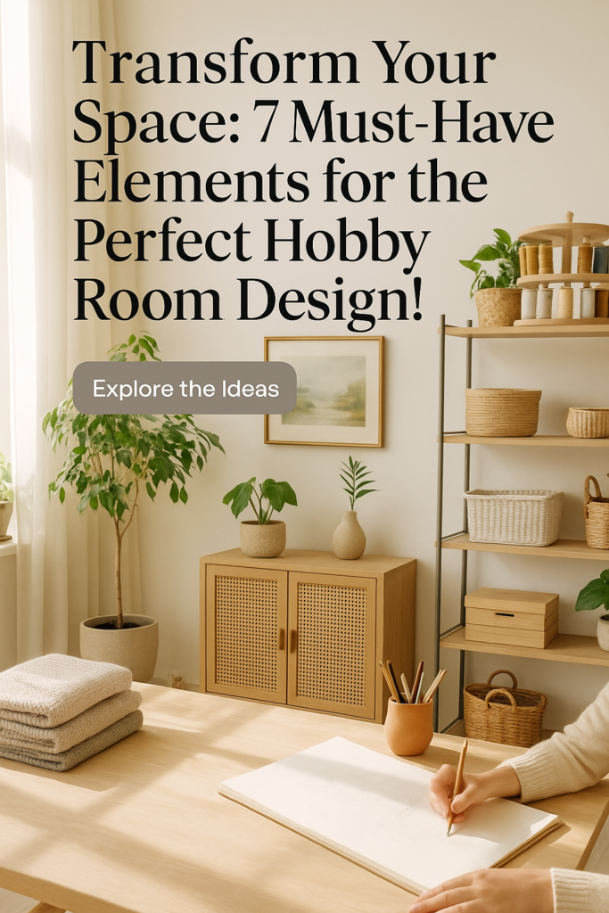 Transform Your Space: 7 Must-Have Elements for the Perfect Hobby Room ...