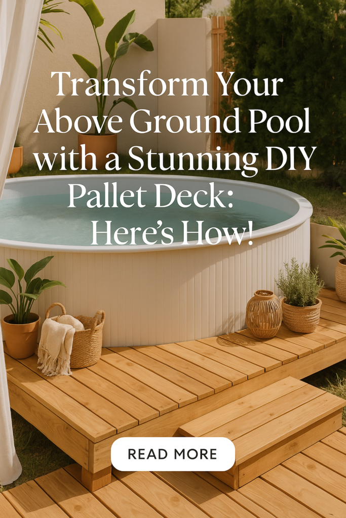Transform Your Above Ground Pool with a Stunning DIY Pallet Deck: Here ...